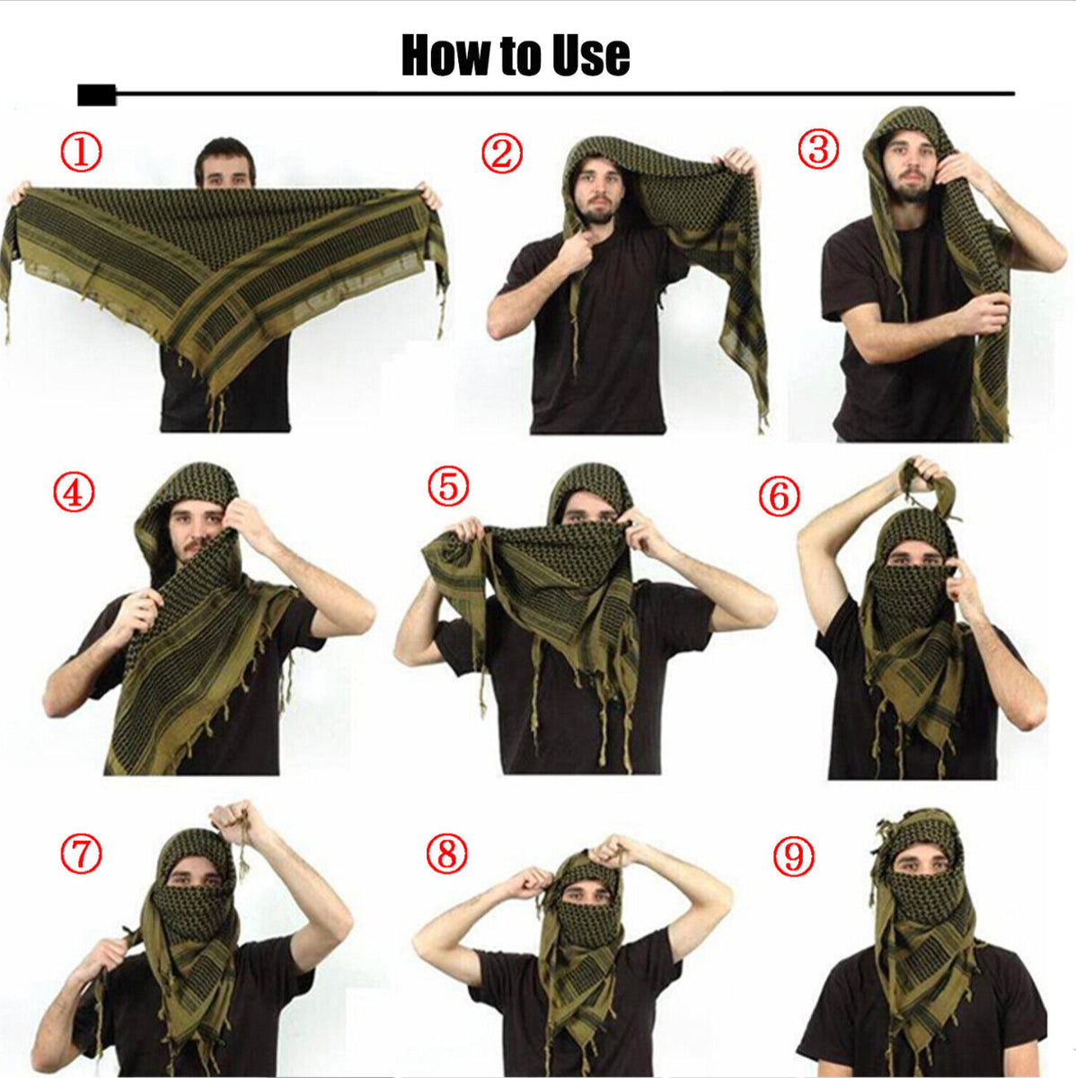 Shop Shemagh Military Army Cotton Scarf – Badger Survival
